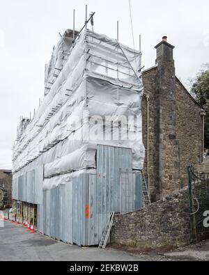 Scaffolding at the Folly Settle Stock Photo - Alamy