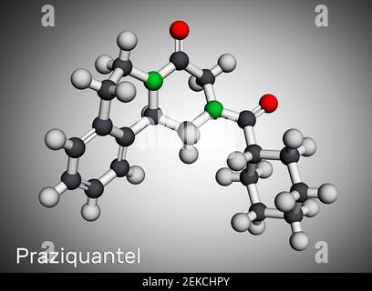 Praziquantel anthelmintic drug molecule, illustration Stock Photo - Alamy