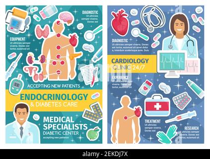 Diabetes clinic poster for endocrinology medicine design ...