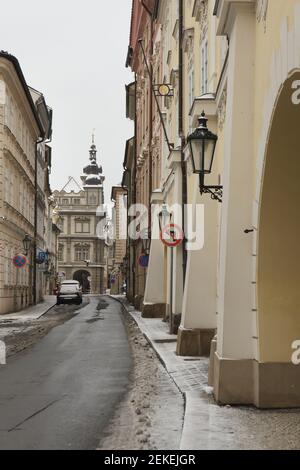 Snow covered building are pictured in Oberreifenberg near Frankfurt ...