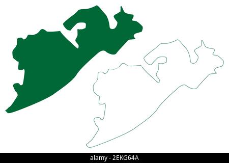 Darrang district (Assam State, Republic of India) map vector ...