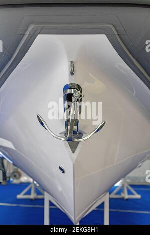 Built in Automated Anchor at Boat Front Stock Photo - Alamy