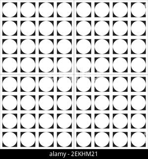geometric shape pattern circle inscribed in square, vector pattern ...