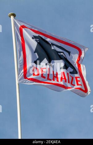 Belgian Flag, brussels flag and a flag of Berchem Sainte Agathe ...