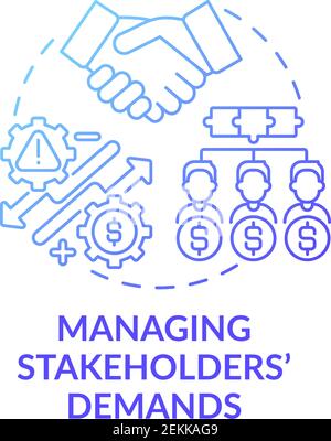 Managing stakeholders demands concept icon Stock Vector Image & Art - Alamy