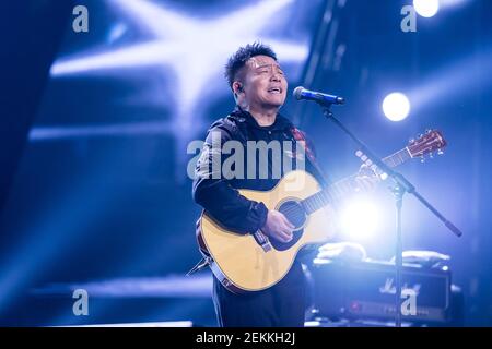 Chinese rock musician Xu Wei attends Love Radio Award Ceremony in ...