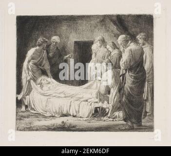 The burial of Christ, Carl Bloch, 1880 print The burial of Christ, with ...
