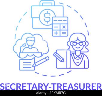 Secretary treasurer concept icon Stock Vector Image & Art - Alamy