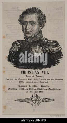 The portrait of King Christian VIII of Denmark captures his regal ...