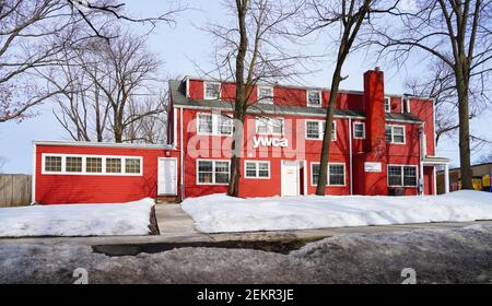 PRINCETON, NJ -4 FEB 2021- View of Palmer Square, a landmark square in ...