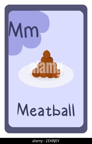 Meatball cartoon isolated. cute meatball food Vector illustration Stock ...