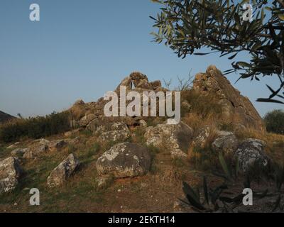 View of the Ancient Greek Pyramid in Elliniko, Peloponnese, Greece at ...