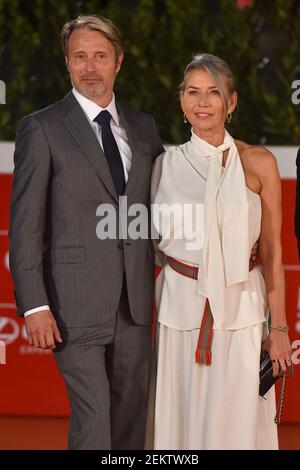 Danish actor Mads Mikkelsen, his wife Hanne Jacobsen (L), daughter ...