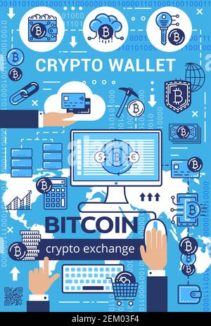 Cryptocurrency operation icon. Outline Cryptocurrency operation vector ...