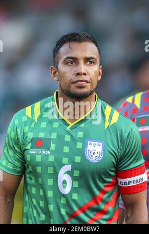 Captain Jamal Bhuyan as Bangladesh national Football Team attends ...