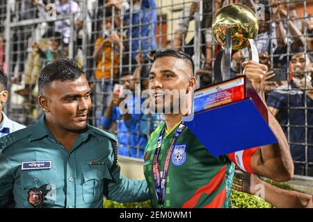 Bangladeshi captain Jamal Bhuiyan during seen action during the Second ...