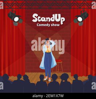 female stand up comedian cartoon character Stock Vector Image & Art - Alamy