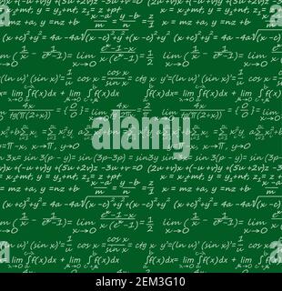 Physics formulas handwritten vector pattern, abstract seamless ...