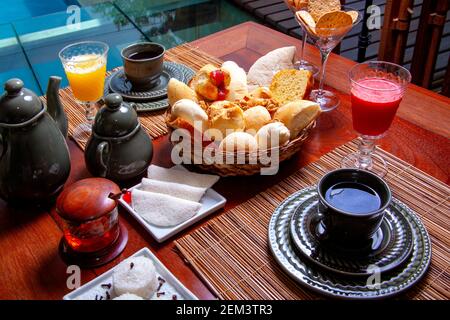 Breakfast in a hotel in northeastern Brazil Stock Photo - Alamy