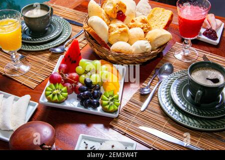 Breakfast in a hotel in northeastern Brazil Stock Photo - Alamy