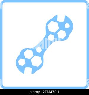 Bike Spanner Icon. Blue Frame Design. Vector Illustration Stock Vector ...