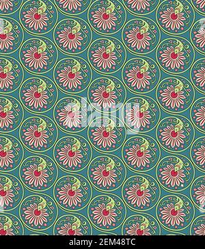 Illustration raster seamless pattern round purple color cake decorated ...