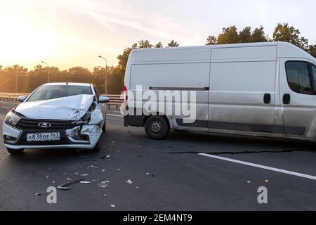 Car crash accident in city Stock Photo - Alamy