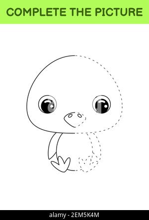 Dot to Dot Chick Coloring Page for Kids Stock Vector Image & Art - Alamy