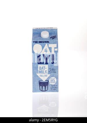 Oatly Oat Milk half gallon Stock Photo - Alamy