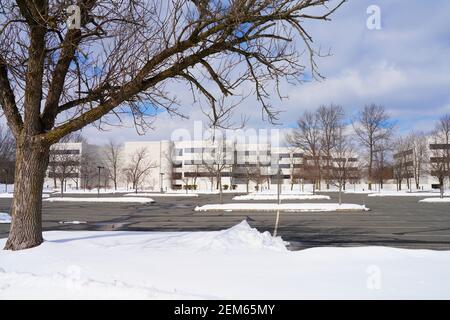 SKILLMAN, NJ -20 FEB 2021- View of a sign with the brand logo of ...