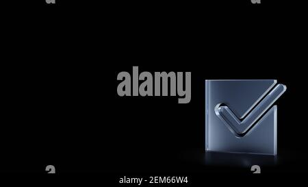 Blue check mark symbol in checkbox. One blue check mark symbol in ...