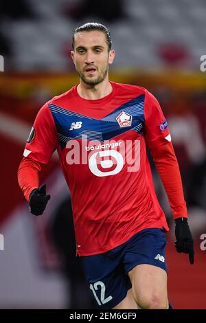 LILLE, FRANCE - FEBRUARY 18: Yusuf Yazici of LOSC Lille during the UEFA ...