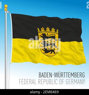 Baden-Wurttemberg (Federal Republic of Germany, State of Germany) map ...