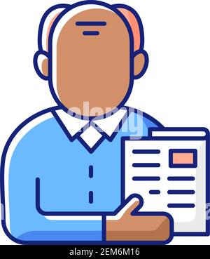 Retire man icon. Cartoon of retire man vector icon for web design ...