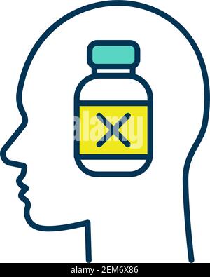 Medication refusal RGB color icon Stock Vector Image & Art - Alamy