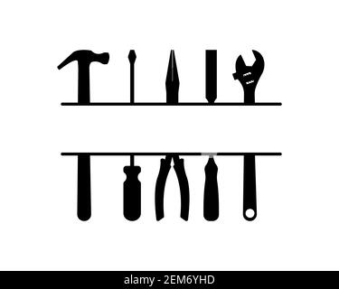 handy man service icon, tools logo icon, hand up with hummer logo ...