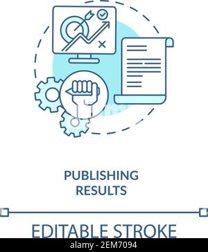 Publishing results concept icon Stock Vector Image & Art - Alamy
