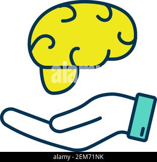 Brain Stimulation vector icon symbol. Creative sign from biotechnology ...