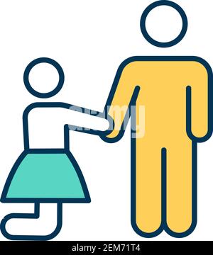 Forgiveness line icon. Simple element from social activity collection. Creative Forgiveness ...