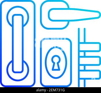 Door latch icon blue vector Stock Vector Image & Art - Alamy
