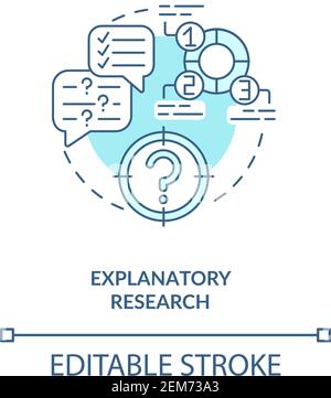 Explanatory research concept icon Stock Vector Image & Art - Alamy