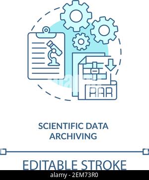 Scientific data archiving concept icon Stock Vector Image & Art - Alamy