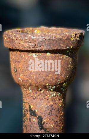 A vertical shot of a water tap with the background of a ship Stock ...