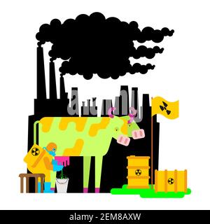 Chemical protection milking Radioactive cow. Radiation and ...