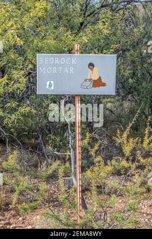 Kartchner Caverns SP, AZ, USA - November 9, 2019: A welcoming signboard ...