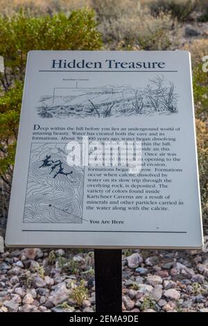 Kartchner Caverns SP, AZ, USA - November 9, 2019: The different kinds ...