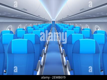 Vector airplane business class seats cabin Stock Vector Image & Art - Alamy