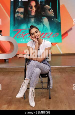 MIAMI, FL - JAN 30: Venezuelan singer Alaya performs her new single ...