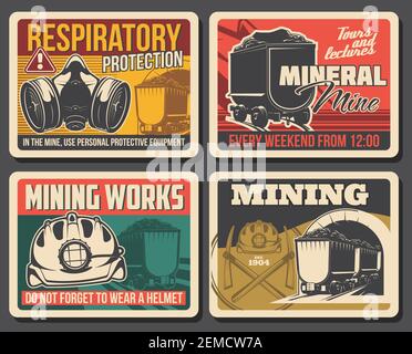 Vintage Retro Mining Backhoe Excavator Logo Design Vector Stock Vector ...