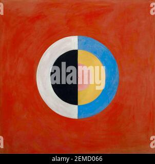 Abstract red circles illustration background Stock Photo - Alamy